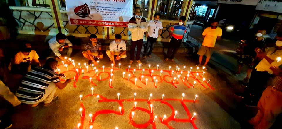 विश्व रक्तदाता दिवसको अवसरमा दिपप्रज्वलन